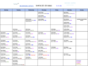 Dance Schedule - On My Toes Dance Academy